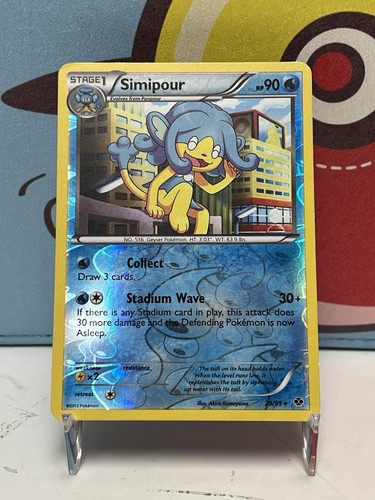 Pokemon TCG 2012 Simipour 29/99 Rare Reverse Holo Next Destinies LP ...