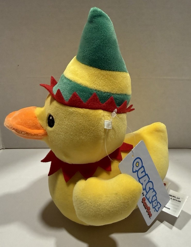 2025 Quackerz Christmas Plush Duck ~ Elf Ducky ~ 7” ~ NEW | eBay