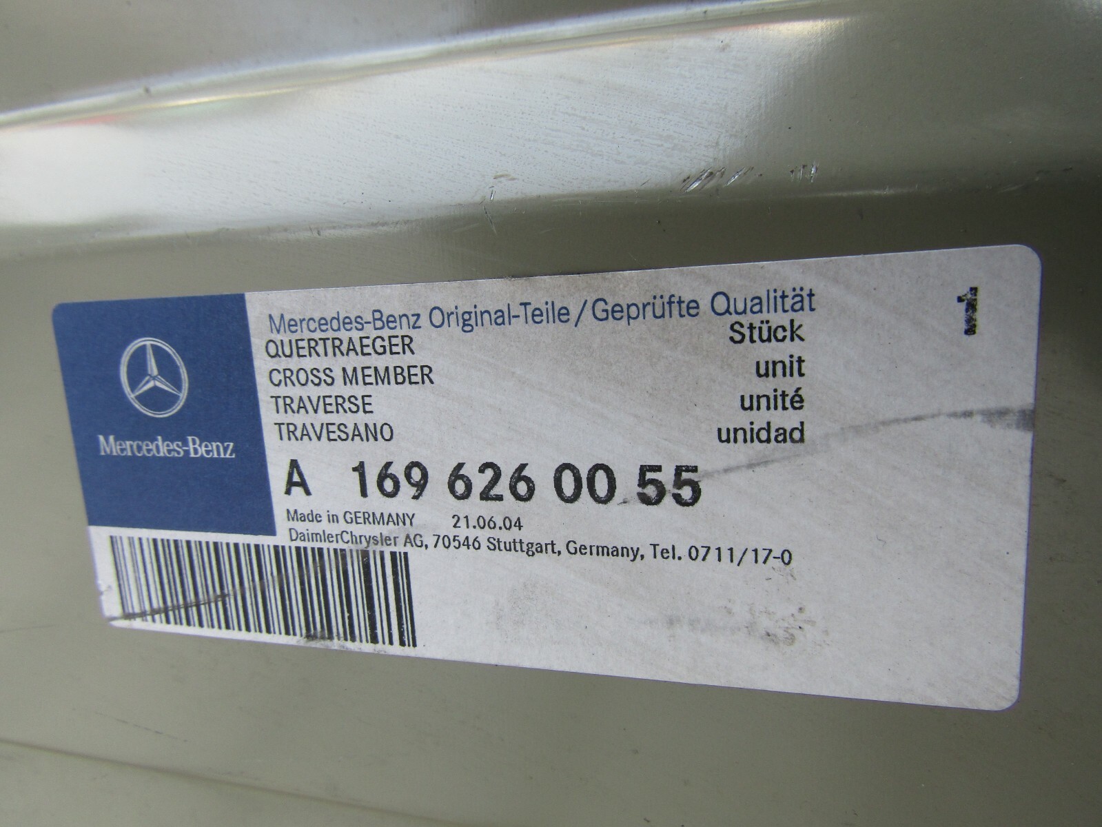 MERCEDES A B CLASS W169 W245 FRONT UPPER CROSSMEMBER A1696260055 REF ...