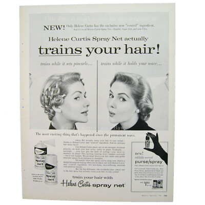 Helene Curtis spray net 1956 McCall's Magazine ad Beauty Cosmetics hair ...
