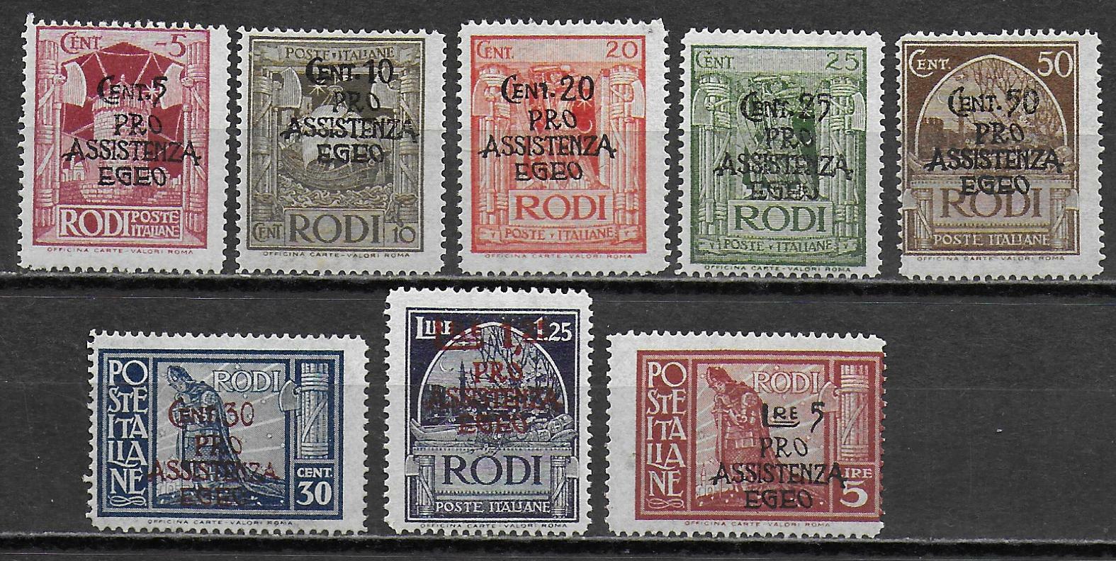 Egean Islands/RODI stamps 1943 MI 203-210 MNH/MLH VF | eBay