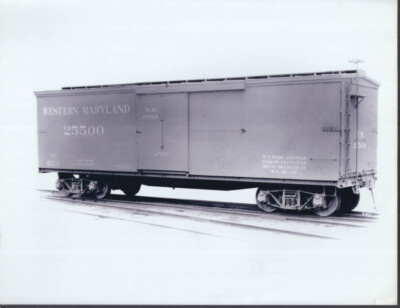 Western Maryland Railway wooden boxcar #25500 RR photo Farlow Draft ...