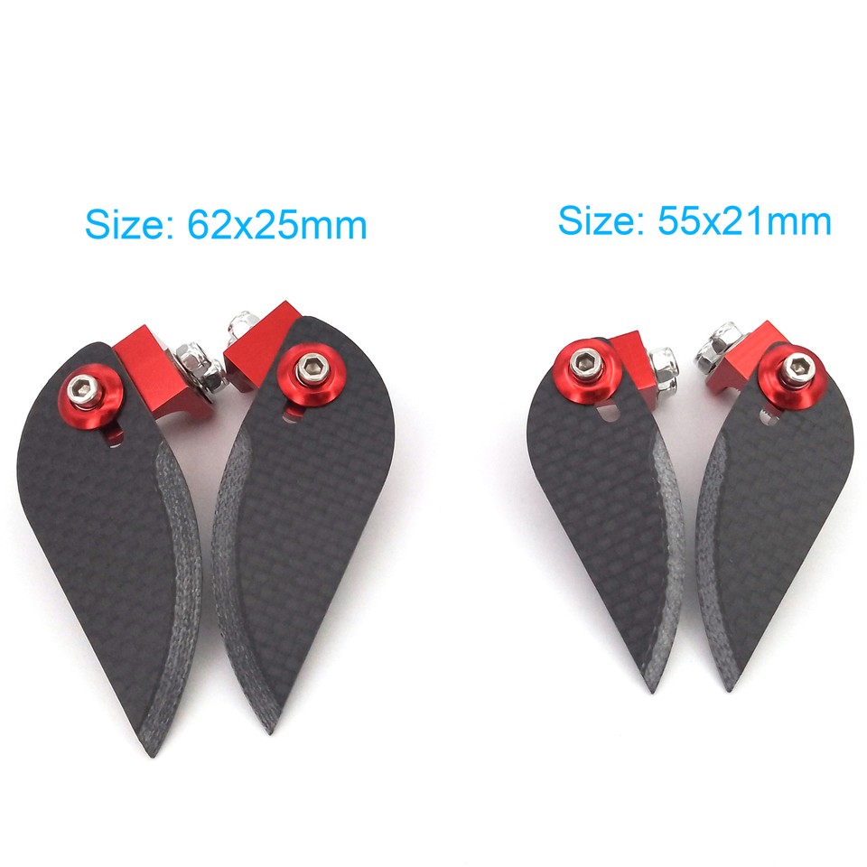 1Pair RC Boat Turn Fins 62x25mm 55x21mm fr RC Speed Boat Racing Boat ...