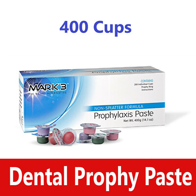 Dental Prophy Paste 400 cups Prophylaxis Non splatter, Imroved Blend ...