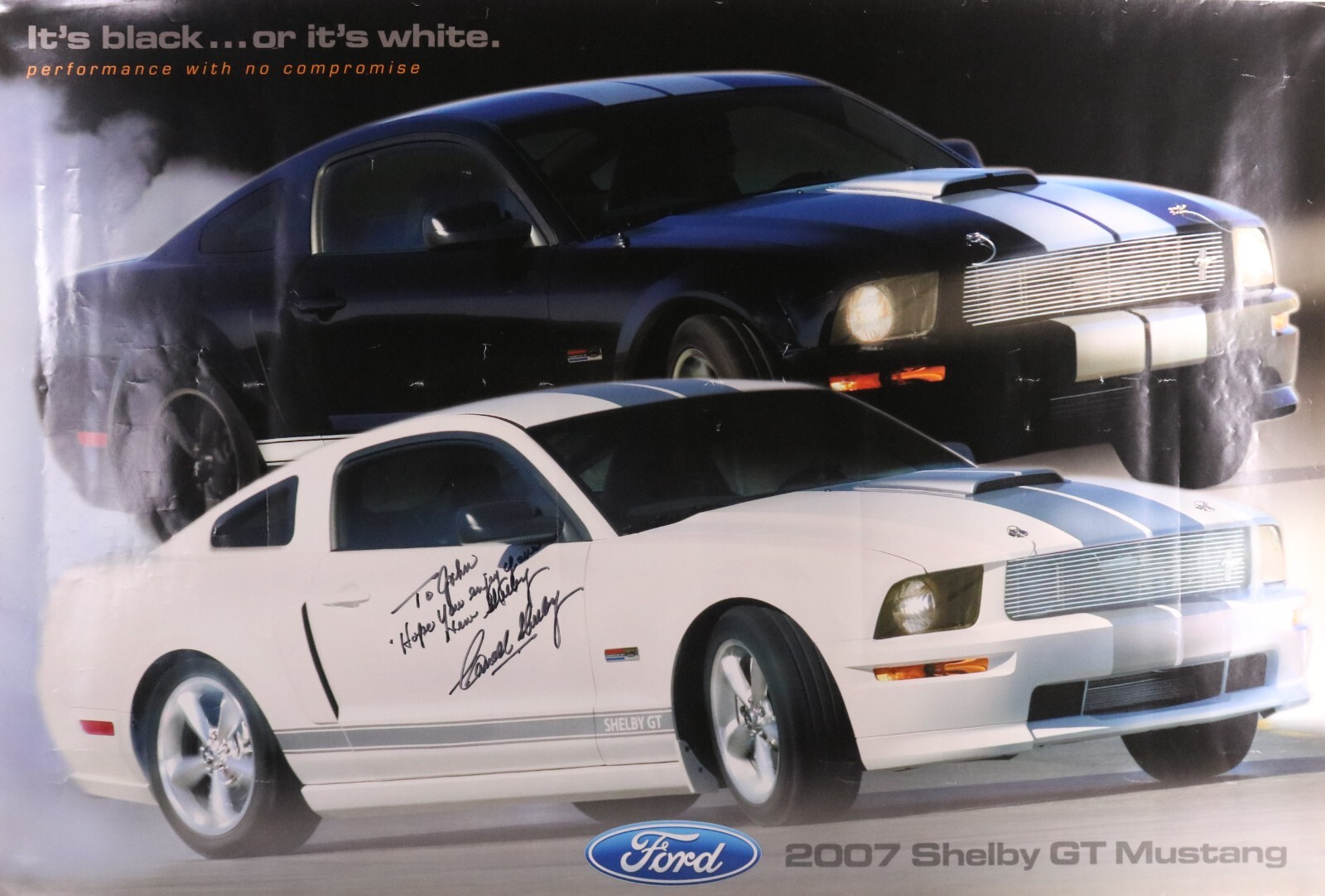 Carroll Shelby ~ Signed Autographed 2007 Shelby GT Mustang Poster ~ PSA ...