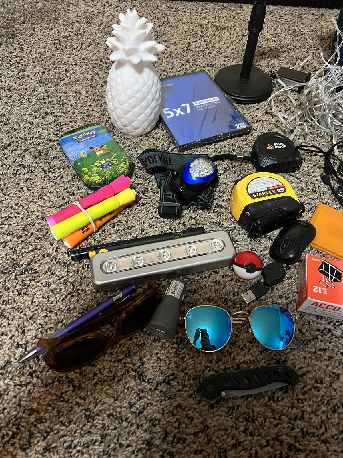 Junk Drawer - Chargers, Gerber, Misc Lights, Stanley Tools, Lasers ...