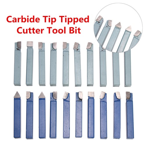 20 PC 1/4" C2 & C6 CARBIDE-TIPPED TOOL BIT SET SINGLE POINT BRAZED ...