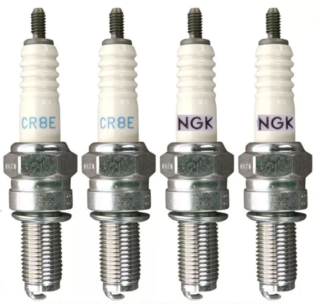 4x Spark Plugs CR8E Kawasaki Ninja ZX10R ZX6 ZX7 ZX14 Z1000 Suzuki Yamaha