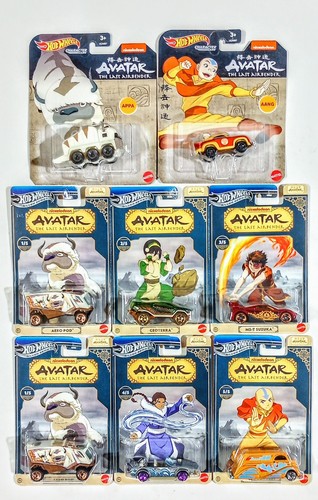 Rare Hot Wheels Silver Series Avatar The Last Airbender Set Of 6 ...