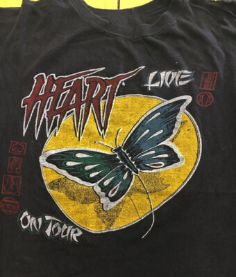 HEART Dog & Butterfly Tour True Black All Size Unisex Shirt AC1171 | eBay