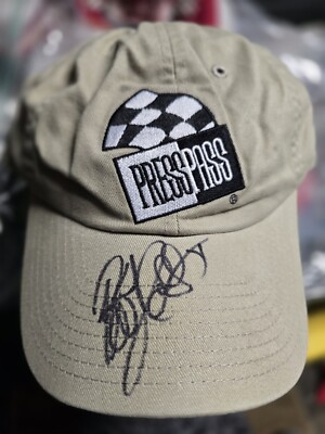 Bobby Hamilton Jr Beige Press Pass Cap / Hat Autographed | eBay