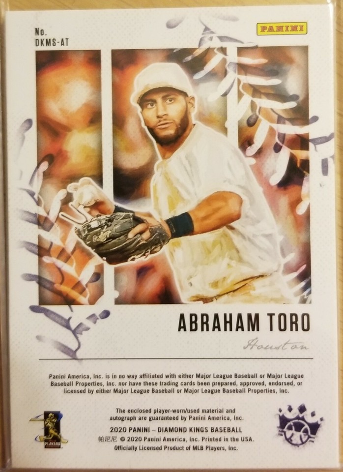 2020 Diamond Kings ABRAHAM TORO Dual Jersey Patch Auto 03/25 - Houston ...