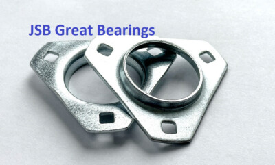 (Qty.2) PFT203 Pressed Bearing Flanges Triangle 3 Bolt | eBay