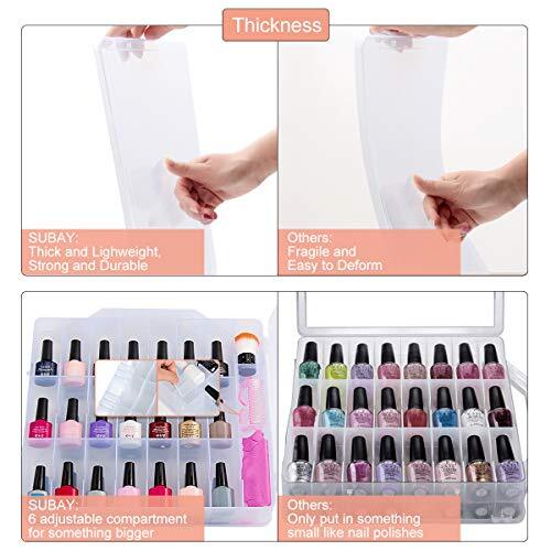 48 Bottles Nail Polish Organizer Transparent Gel Nail Polish Storage ...