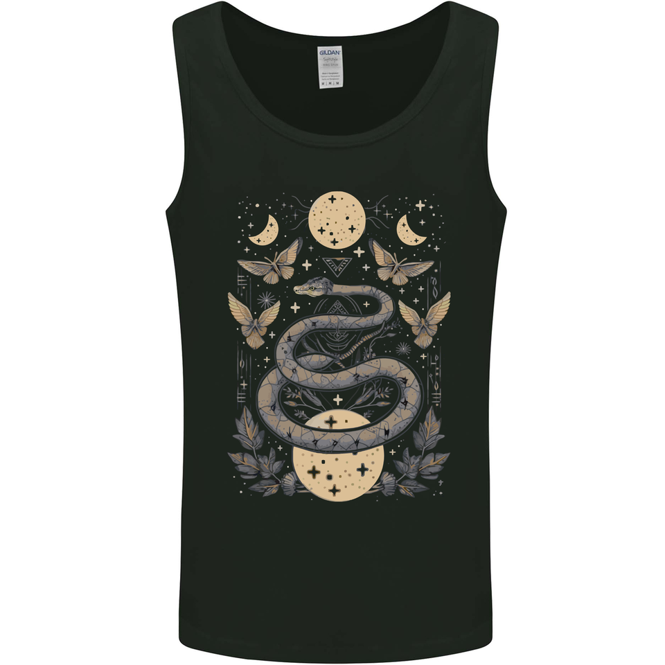Celestial Snakes & Butterfies Pagan Earth Moon Mens Vest Tank Top | eBay