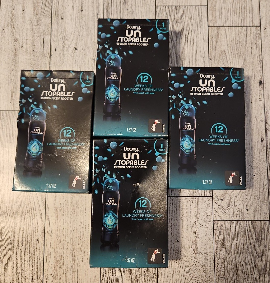 Downy Unstopables Freshify 1.37 OZ In-Wash Scent Booster Beads Lot Of 4 ...