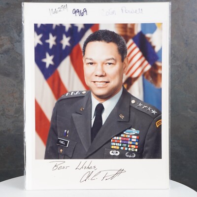 ^ General Colin Powell Signed 8x10 Photo w/ Patch & Todd Mueller COA | eBay