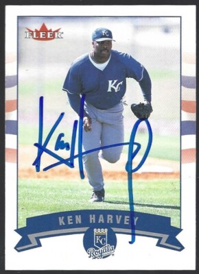 2002 Fleer baseball #55 Ken Harvey IP autograph signed card | eBay