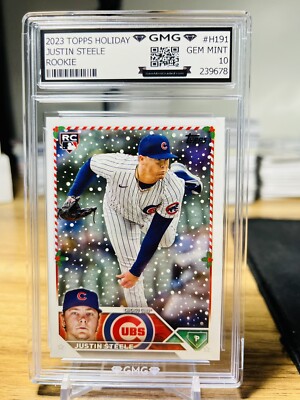 2023 Topps Holiday Justin Steele Rookie GMG Graded 10 Gem Mint 💎 RC ...