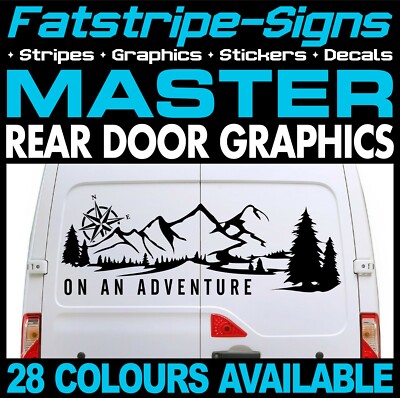 to fit RENAULT MASTER ADVENTURE MOUNTAINS COMPASS CAMPER VAN STICKERS ...