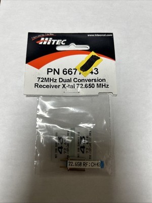 Hitec 72Mhz FM Dual Conversion Receiver Crystal Channel 43 HRC6677243 ...