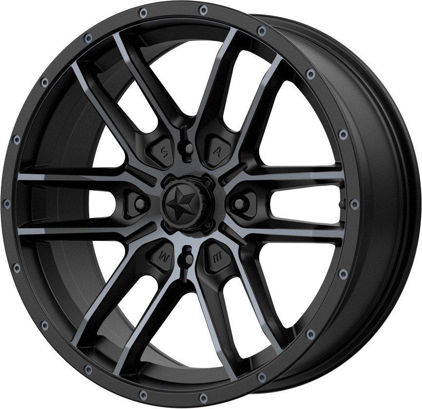 Kit 4 System 3 XT400W Tires 35x12-15 on MSA M43 Fang Matte Black Wheels POL | eBay
