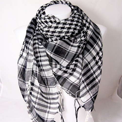 PLO Pali cloth white / black Palestinian cloth scarf cloth cloth Arafat ...