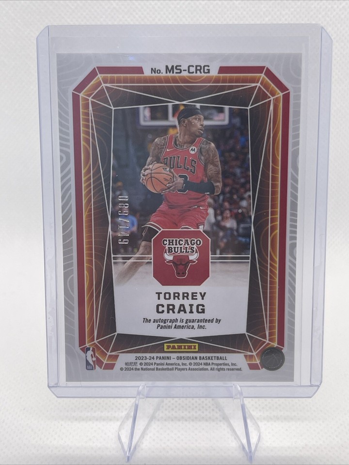 2023-24 PANINI-OBSIDIAN Magmatic Auto #89/149 -Torrey Craig -Bulls | eBay