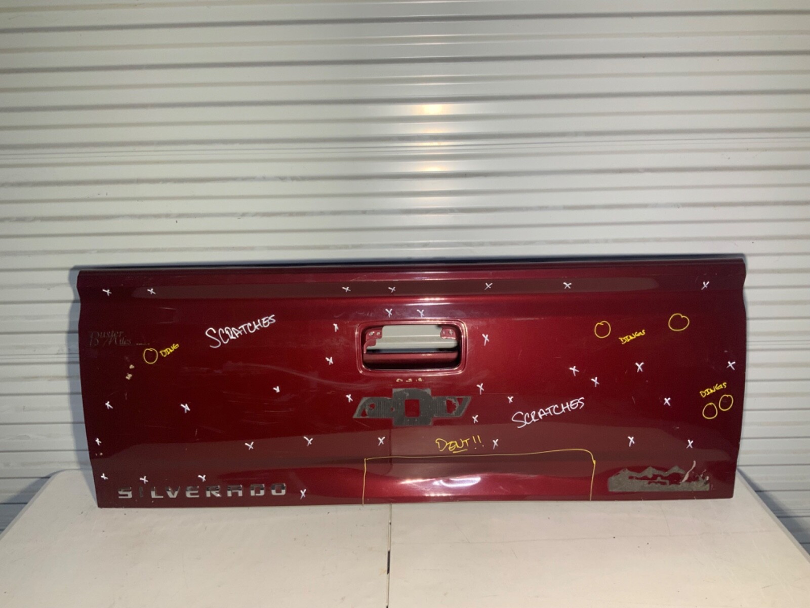 DAMAGED 2016 2017 2018 Chevrolet Silverado 1500 Tailgate Shell OEM 16 ...