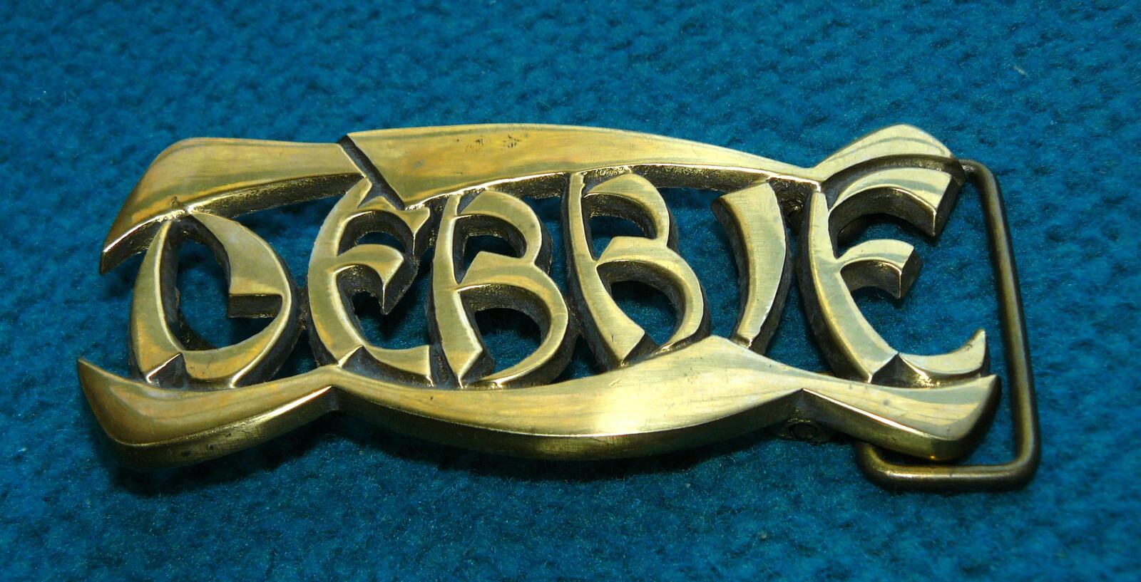 Vintage : DEBBIE "Name" BRASS BELT BUCKLE @ Asian HAN… - Gem