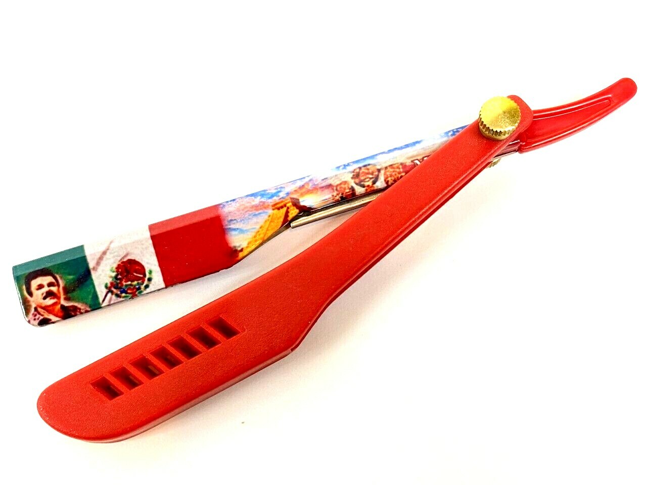 MEXICAN FLAG Barber STRAIGHT RAZOR Cut Throat Shaving EL CHAPO MEXICO ...