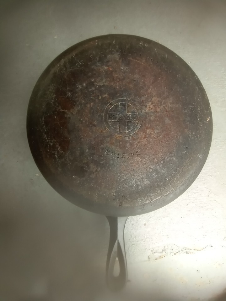 Griswold Cast Iron #80 Deep Double Skillet with Hinged Lid No Wobble ...