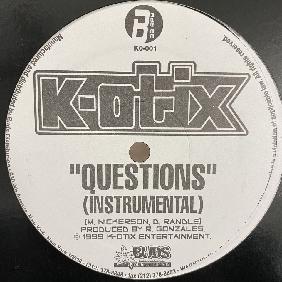 K-OTIX - QUESTIONS (12") 1999!!! RARE!!! THE ARE + DAMIAN + MICAH!!! | eBay