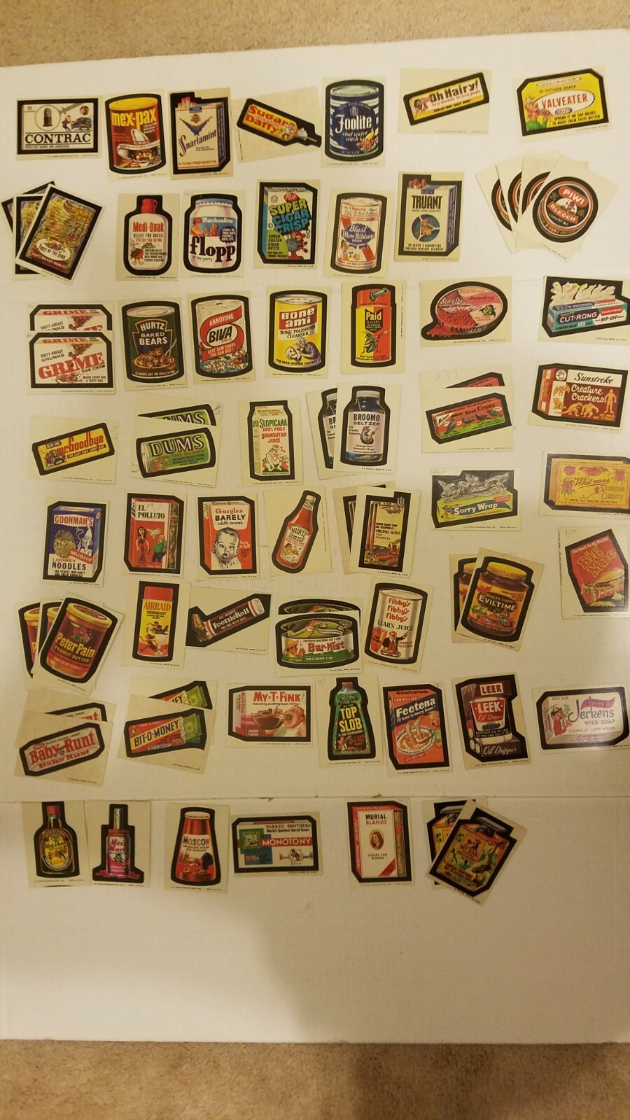 Vintage Lot of 71 Topps Wacky Packs Stickers from the 70s, 6th-9th ...
