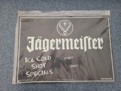 JAGERMEISTER JAGER BAR WALL SIGN DEER ANTLERS MENU BOARD Drink Shot ...