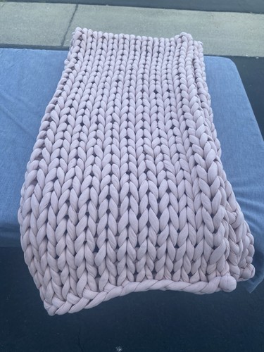 Bearaby Cotton Napper Weighted Throw 15 Lb Reta $279 Misty Rose Pink | eBay