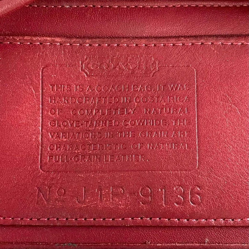 COACH Shoulder Bag Crossbody Leather Red Gold Hardware Simple Elegant ...