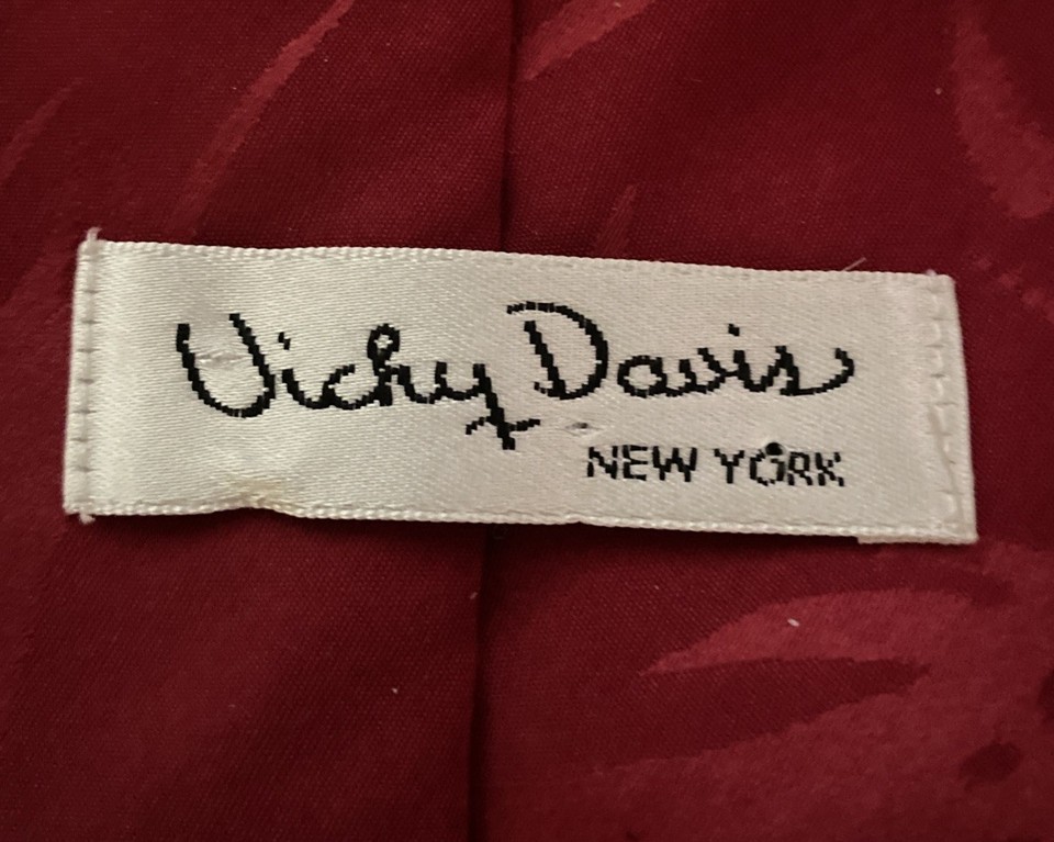 Red Vicky Davis Neck Tie Silk Take Two Aspirin Tie Tack Doctor Medical ...