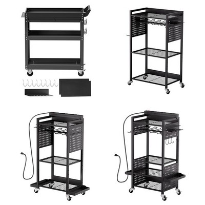 Uimoso 4/5-Tier Rolling Tool Cart with Charging Station for Garage ...