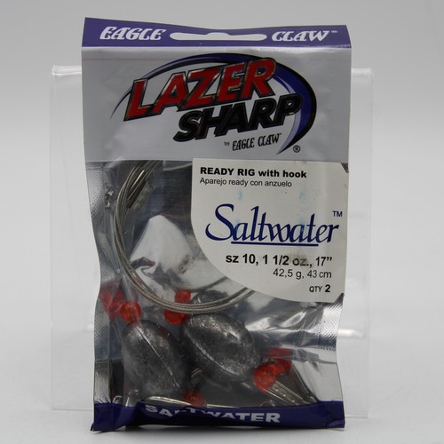 Eagle Claw Lazer Sharp Bottom Rig L1025-112 Saltwater Sz 10 1-1/2oz ...