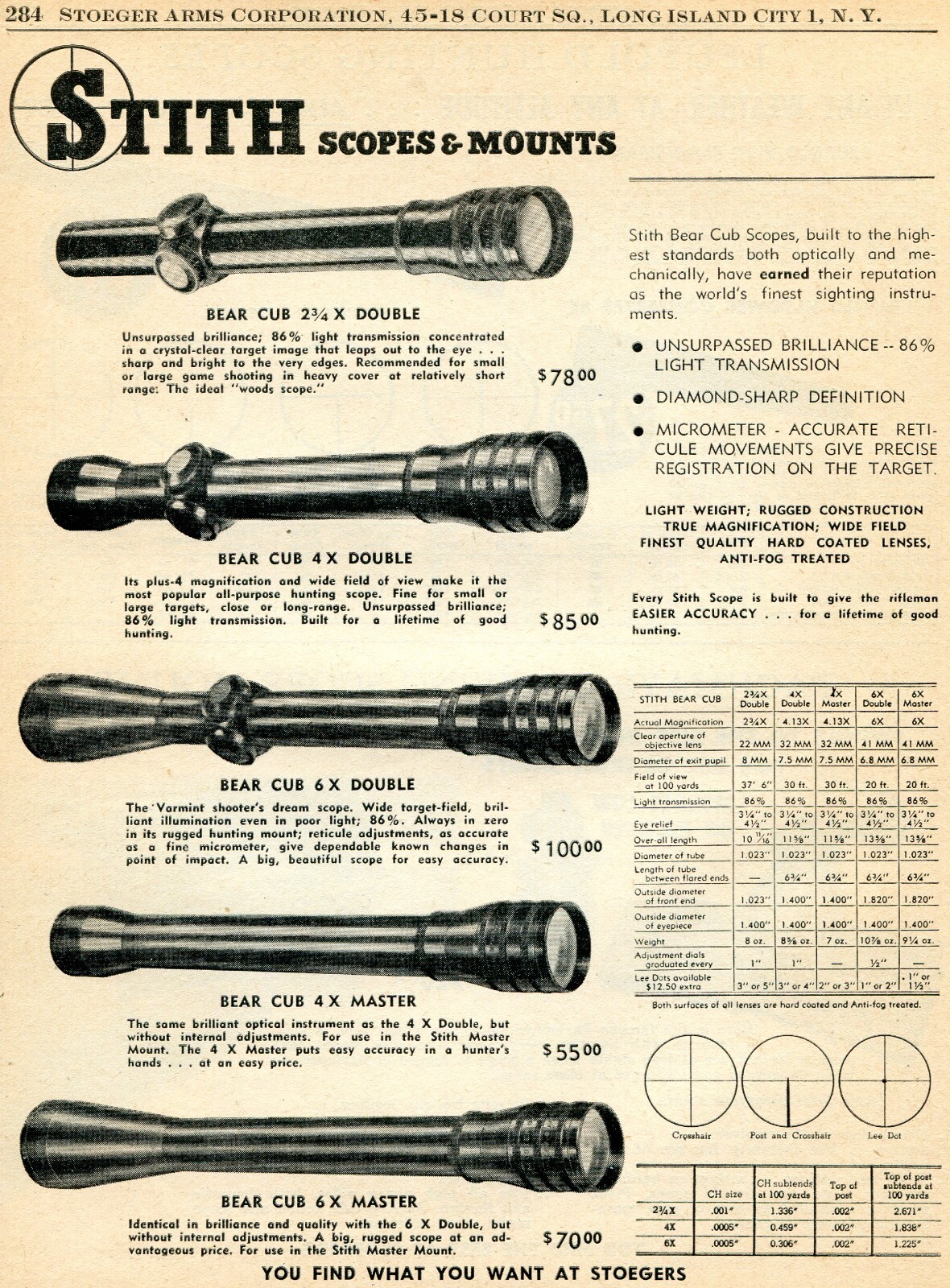 1955 Print Ad of Stith Bear Cub Rifle Scopes | eBay