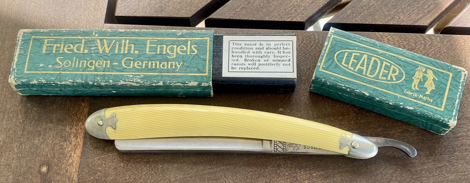 VTG STRAIGHT RAZOR FRIED WILH ENGELS SOLIGEN GERMANY WESTER BROS 33 ...