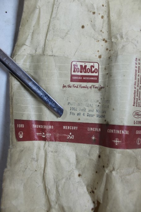 NEW OEM FoMoCo Door Edge Trim Guard 4 pc Kit C2AZ-5420910A Chrome 1962 ...