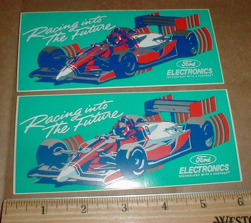 x2 1980s Ford Electronics Formula 1 F1 Race Car vtg racing decal ...