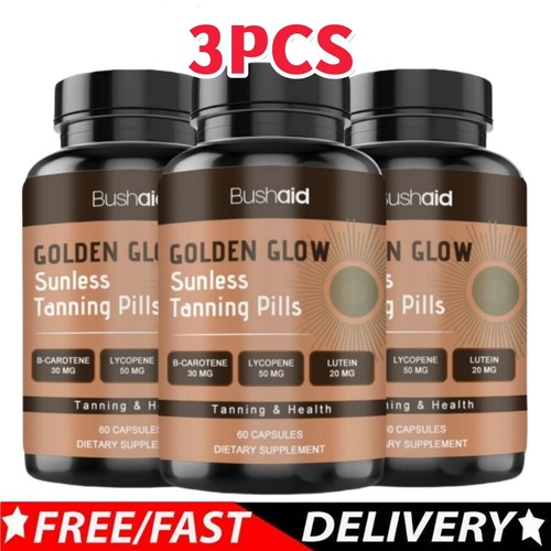 3x Sunless Tanning Pills Accelerator Healthy Natural Safe Tan Tablets ...