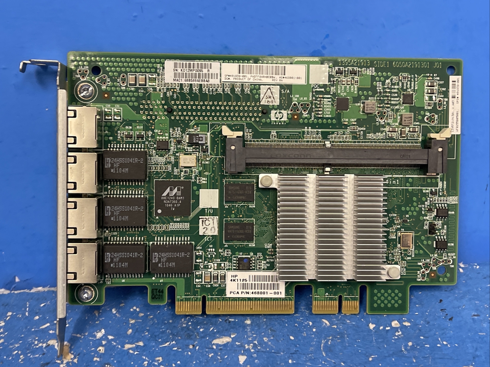 HP 4K1125 HP 468001-001 NC375I QUAD PORT NETWORK ADAPTER | eBay