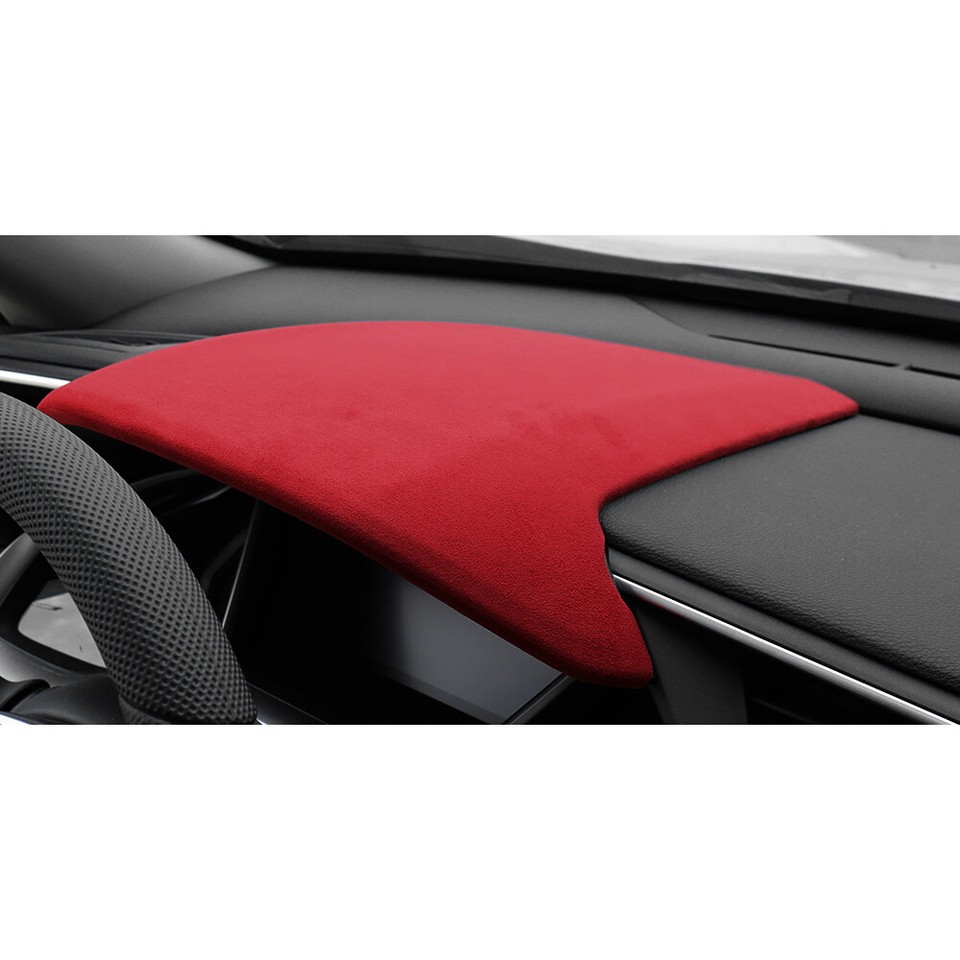 For Honda Civic 16-2021 Red Alcantara Suede Middle Console Dashboard ...