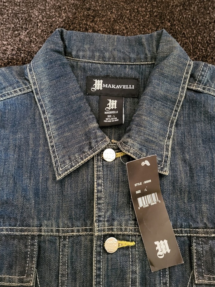Makaveli branded 2pac Hip Hop Urban Tupac Denim Jacket BNWT Blue Size M ...
