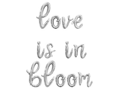 LOVE IS IN BLOOM Cursive Letter Balloon Banner - Engagement Party ...