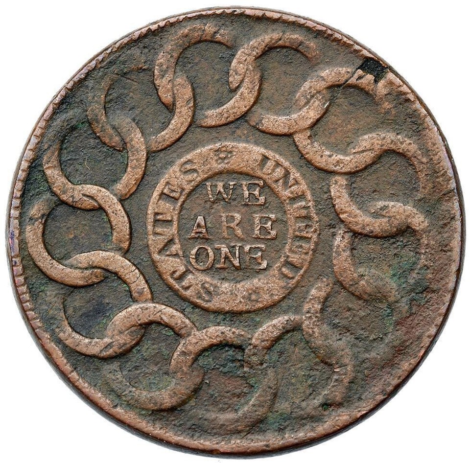1787 19-SS R-5 Fugio Cent Colonial Copper Coin 1c | eBay